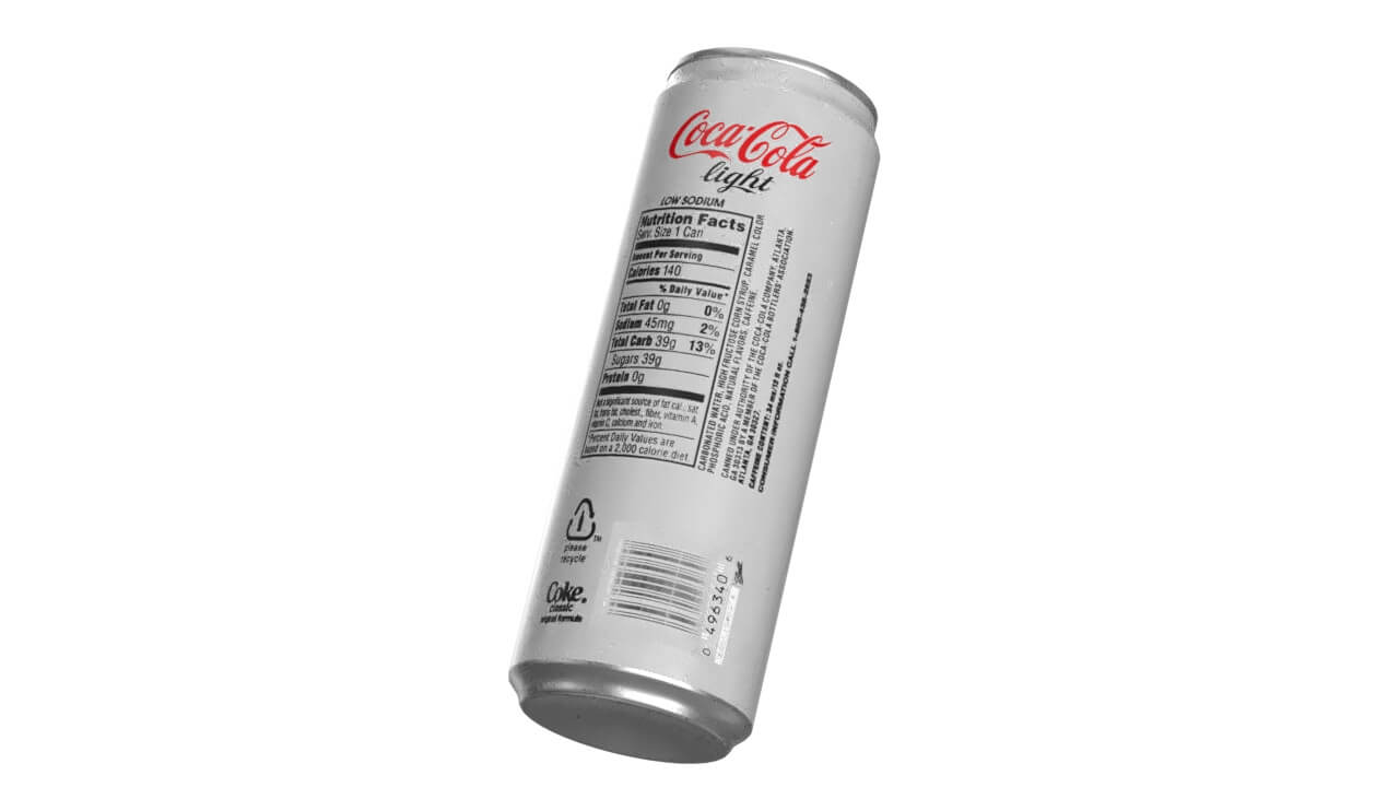Coca Cola Light Drink Can Sleek 355ml 08 - 3D Model by ERTAN ZORLU
