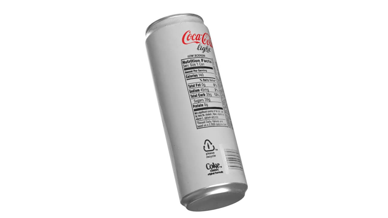 Coca Cola Light Drink Can Sleek 355ml 08 - 3D Model by ERTAN ZORLU
