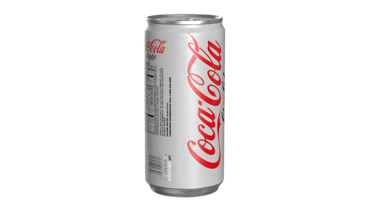 Coca Cola Light Drink Can Slim 190ml 01 - 3D Model by ERTAN ZORLU