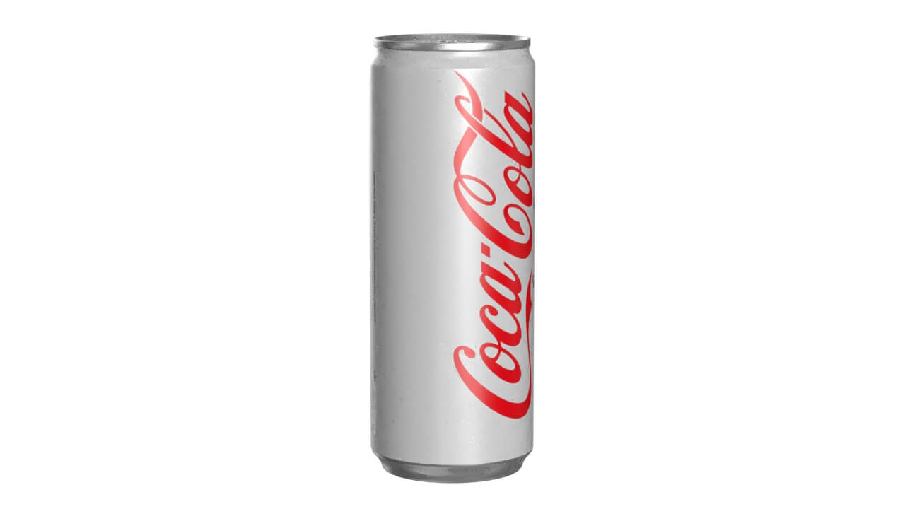 Coca Cola Light Drink Can Slim 250ml 02 - 3D Model by ERTAN ZORLU
