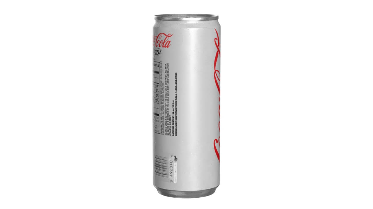 Coca Cola Light Drink Can Slim 250ml 02 - 3D Model by ERTAN ZORLU