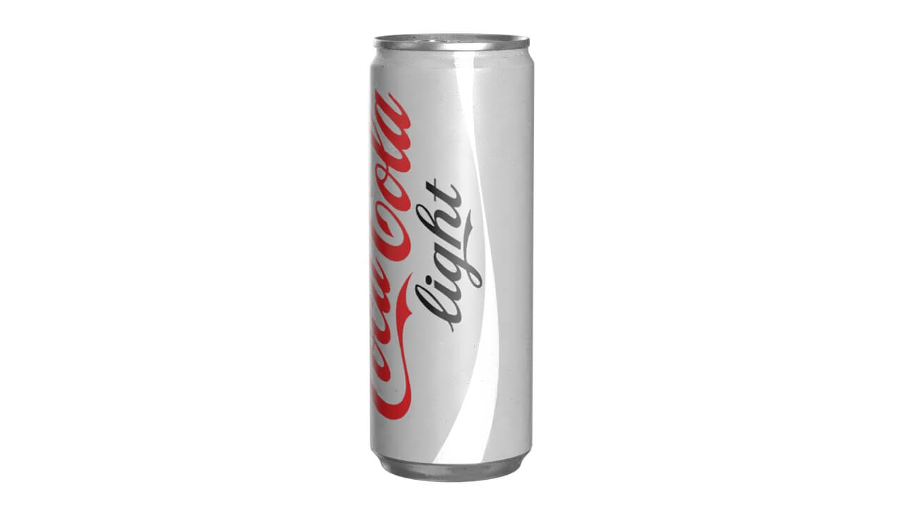 Coca Cola Light Drink Can Slim 250ml 02 - 3D Model by ERTAN ZORLU