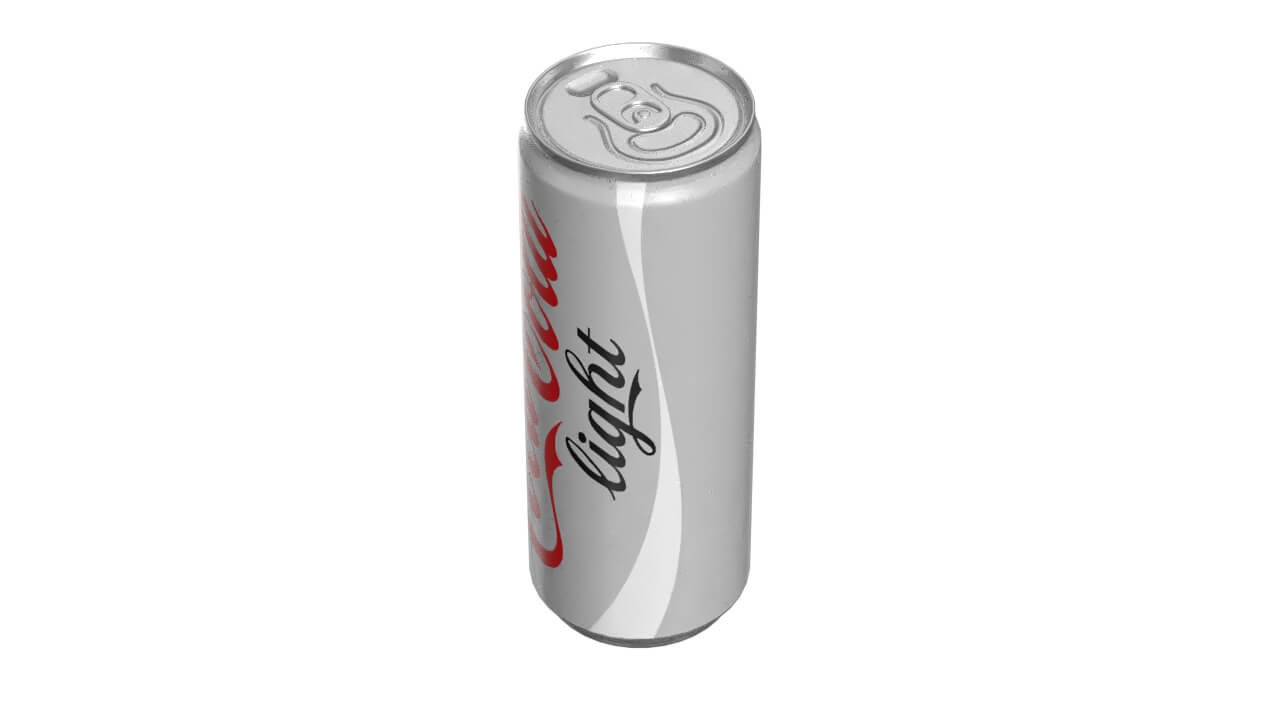Coca Cola Light Drink Can Slim 250ml 02 - 3D Model by ERTAN ZORLU