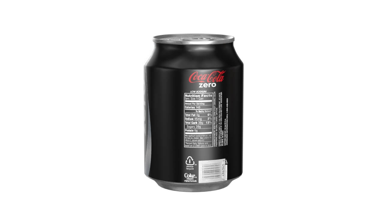 Coca Cola Zero Drink Can 250ml 09 - 3D Model by ERTAN ZORLU