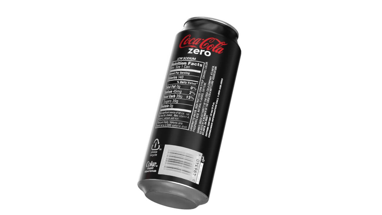 Coca Cola Zero Drink Can 500ml 14 - 3D Model by ERTAN ZORLU