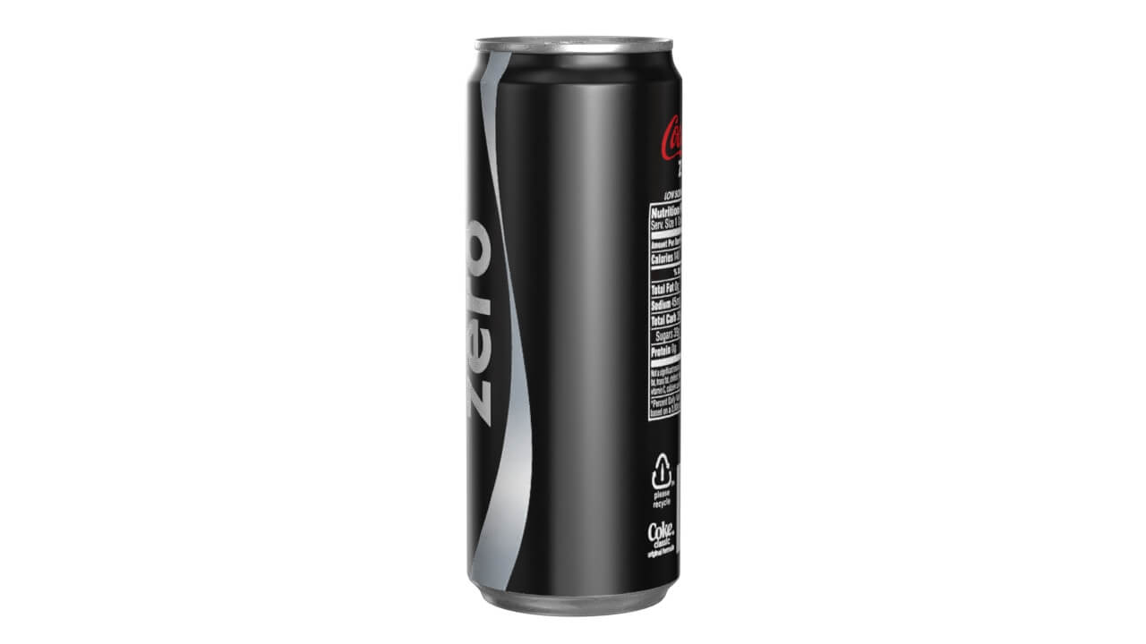 Coca Cola Zero Drink Can Sleek 330ml 07 - 3D Model by ERTAN ZORLU
