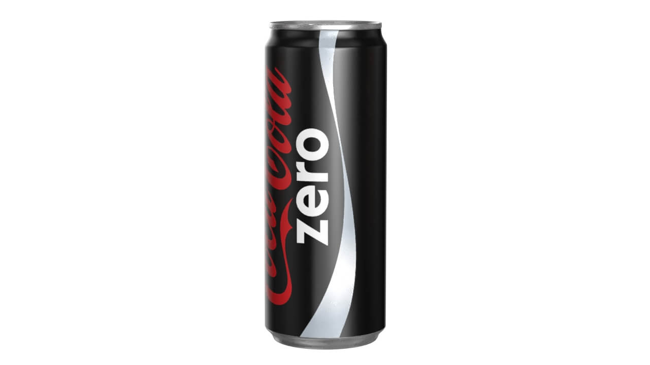 Coca Cola Zero Drink Can Sleek 330ml 07 - 3D Model by ERTAN ZORLU