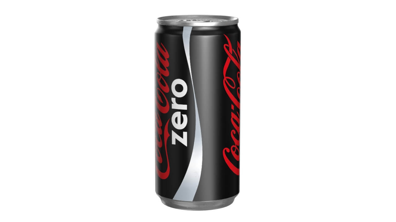 Coca Cola Zero Drink Can Slim 190ml 01 - 3D Model by ERTAN ZORLU
