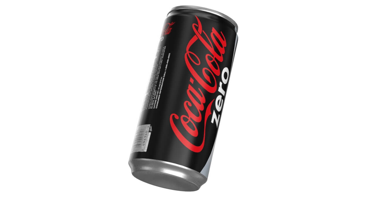Coca Cola Zero Drink Can Slim 190ml 01 - 3D Model by ERTAN ZORLU
