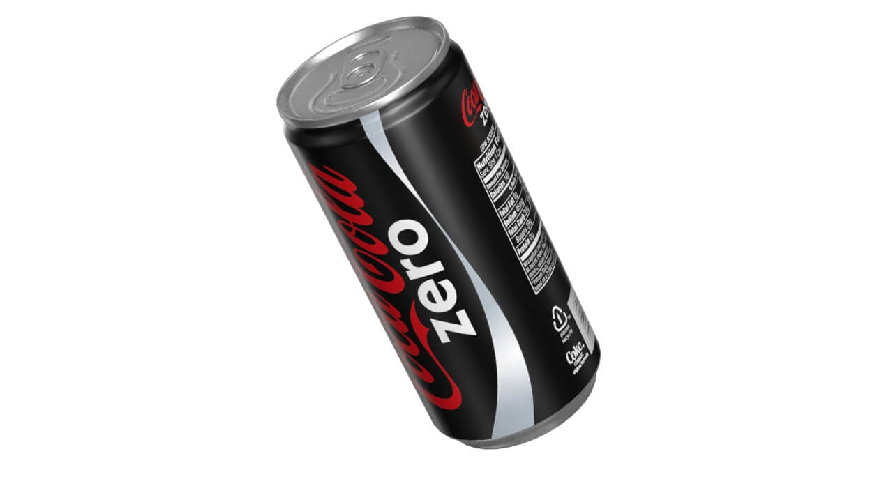 Coca Cola Zero Drink Can Slim 190ml 01 - 3D Model by ERTAN ZORLU