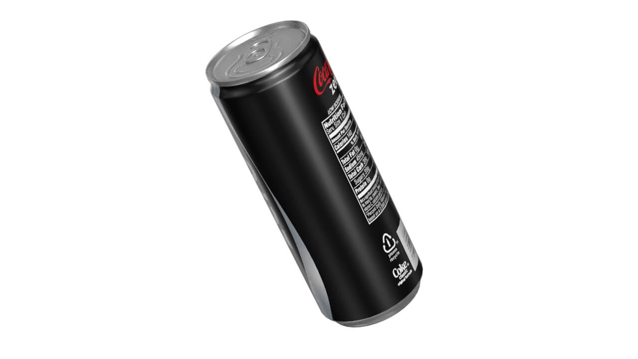 Coca Cola Zero Drink Can Slim 250ml 02 - 3D Model by ERTAN ZORLU