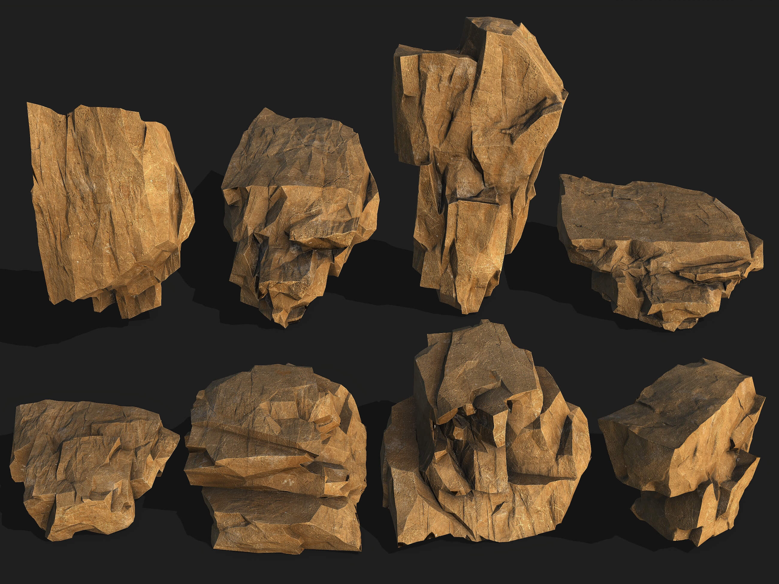 Desert Rocks - 3D Models PBR Pack 10 by ERTAN ZORLU