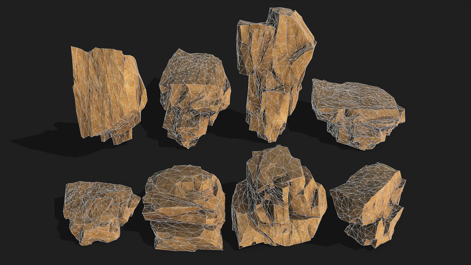 Desert Rocks - 3D Models PBR Pack 10 by ERTAN ZORLU
