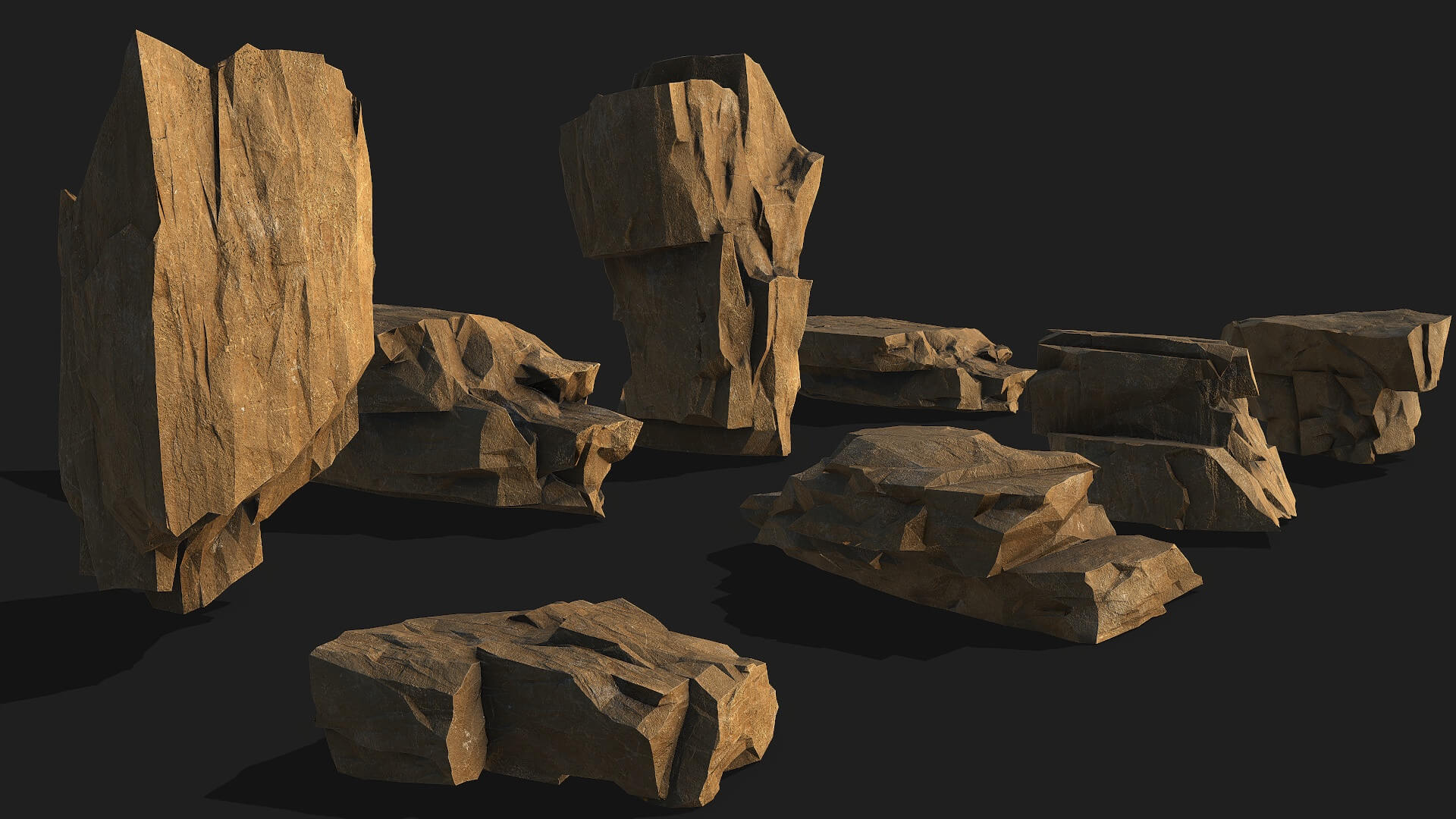 Desert Rocks - 3D Models PBR Pack 10 by ERTAN ZORLU