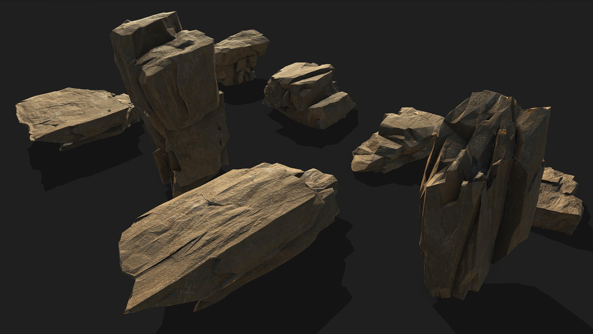 Desert Rocks - 3D Models PBR Pack 10 by ERTAN ZORLU