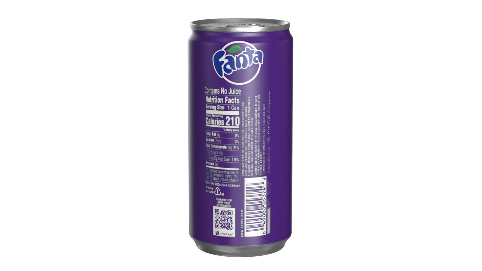 Fanta Grape Drink Can Slim 190ml 01 - 3D Model by ERTAN ZORLU