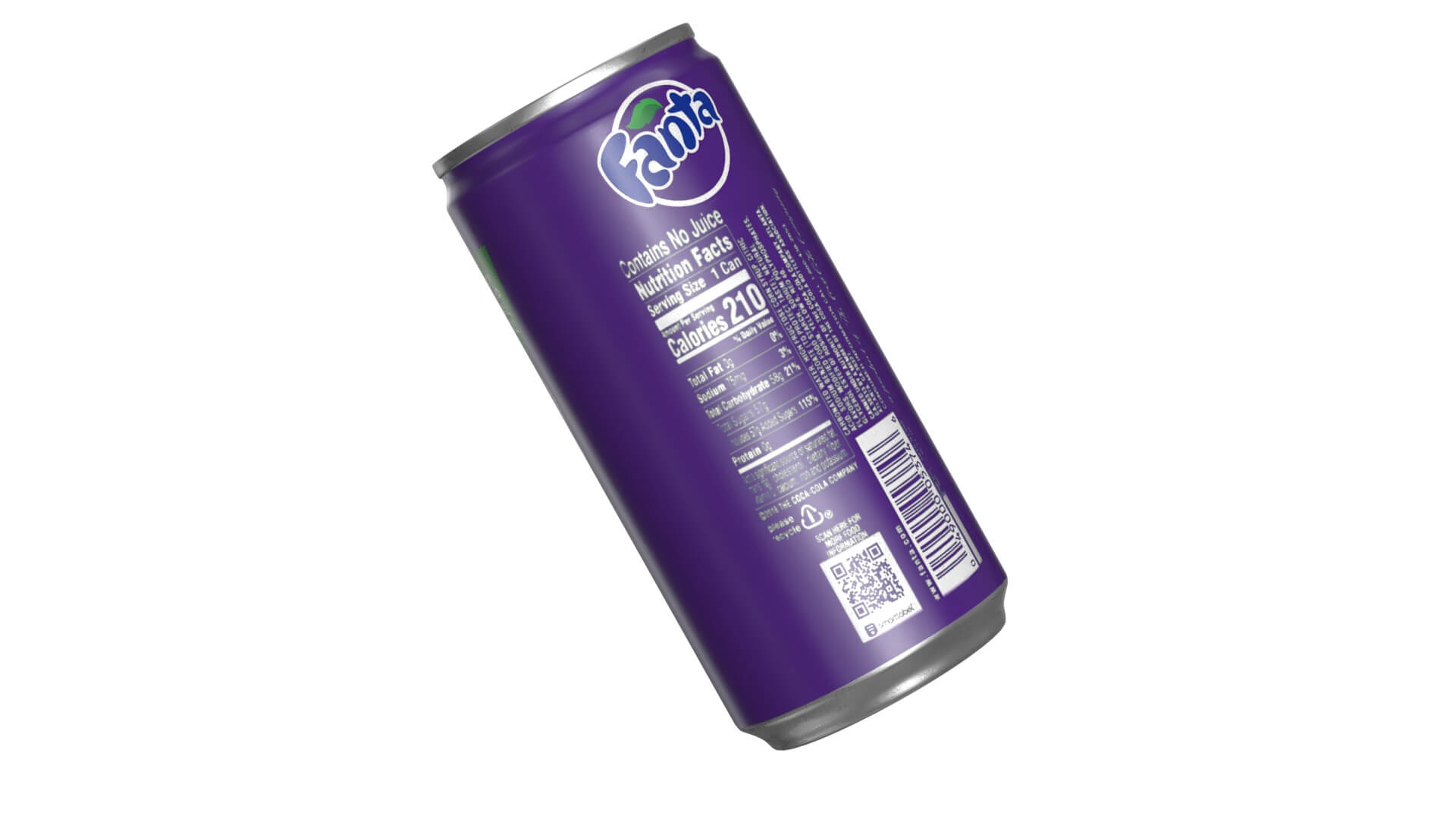 Fanta Grape Drink Can Slim 190ml 01 - 3D Model by ERTAN ZORLU