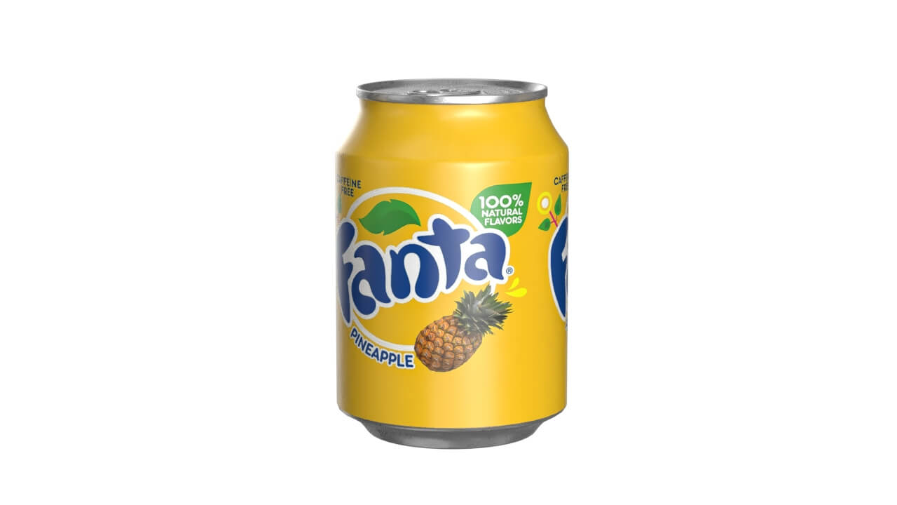Fanta Pineapple Drink Can 250ml 09 - 3D Model by ERTAN ZORLU