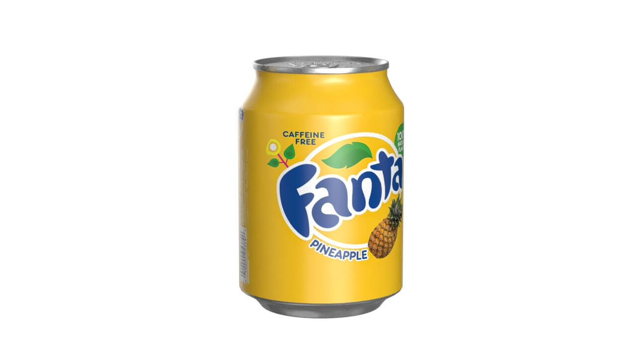 Fanta Pineapple Drink Can 250ml 09 - 3D Model by ERTAN ZORLU