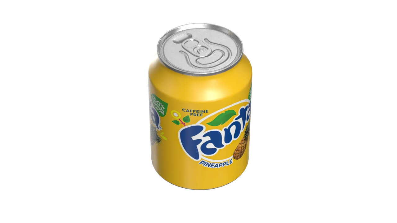 Fanta Pineapple Drink Can 250ml 09 - 3D Model by ERTAN ZORLU
