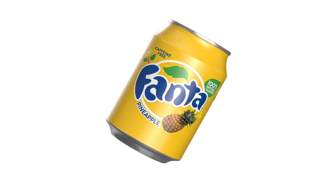 Fanta Pineapple Drink Can 250ml 09 - 3D Model by ERTAN ZORLU
