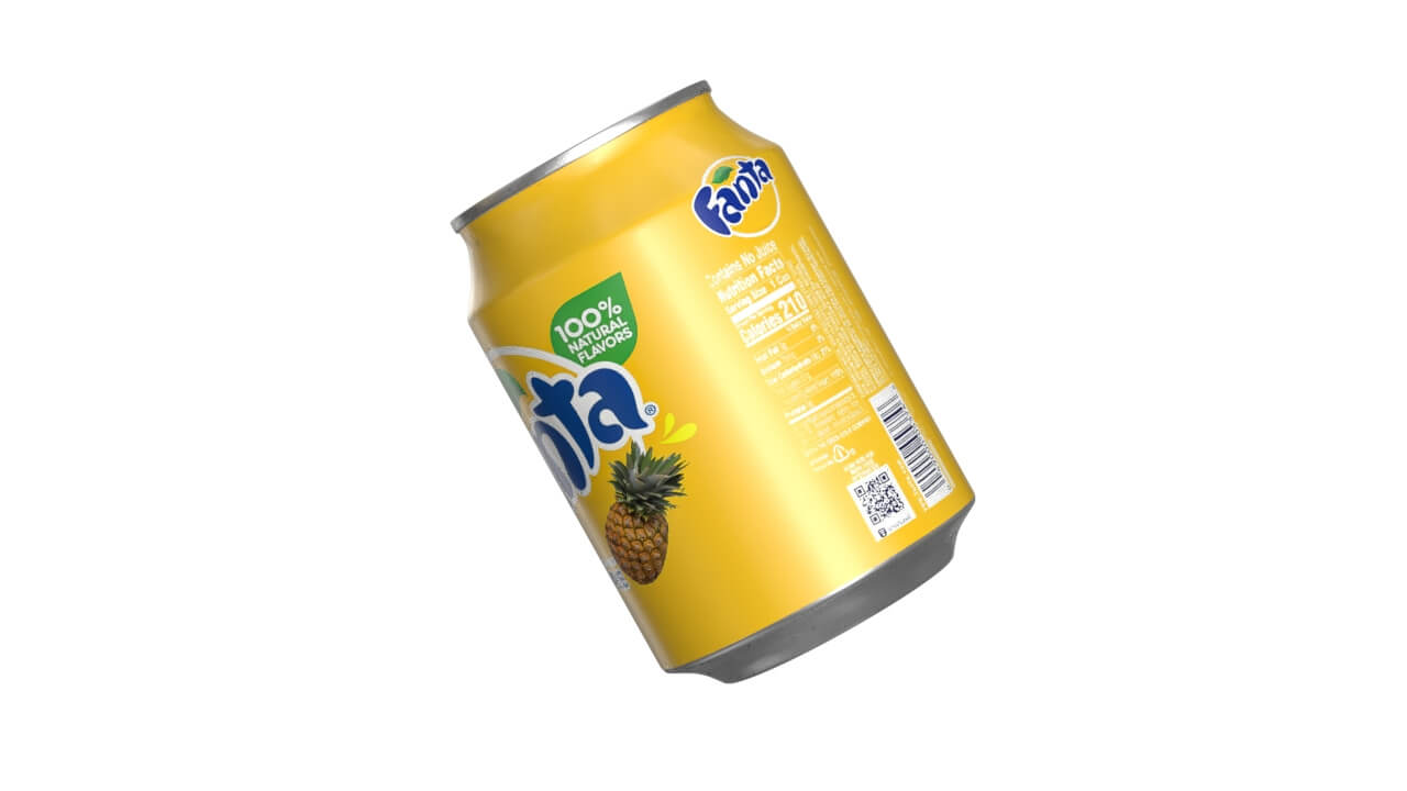 Fanta Pineapple Drink Can 250ml 09 - 3D Model by ERTAN ZORLU