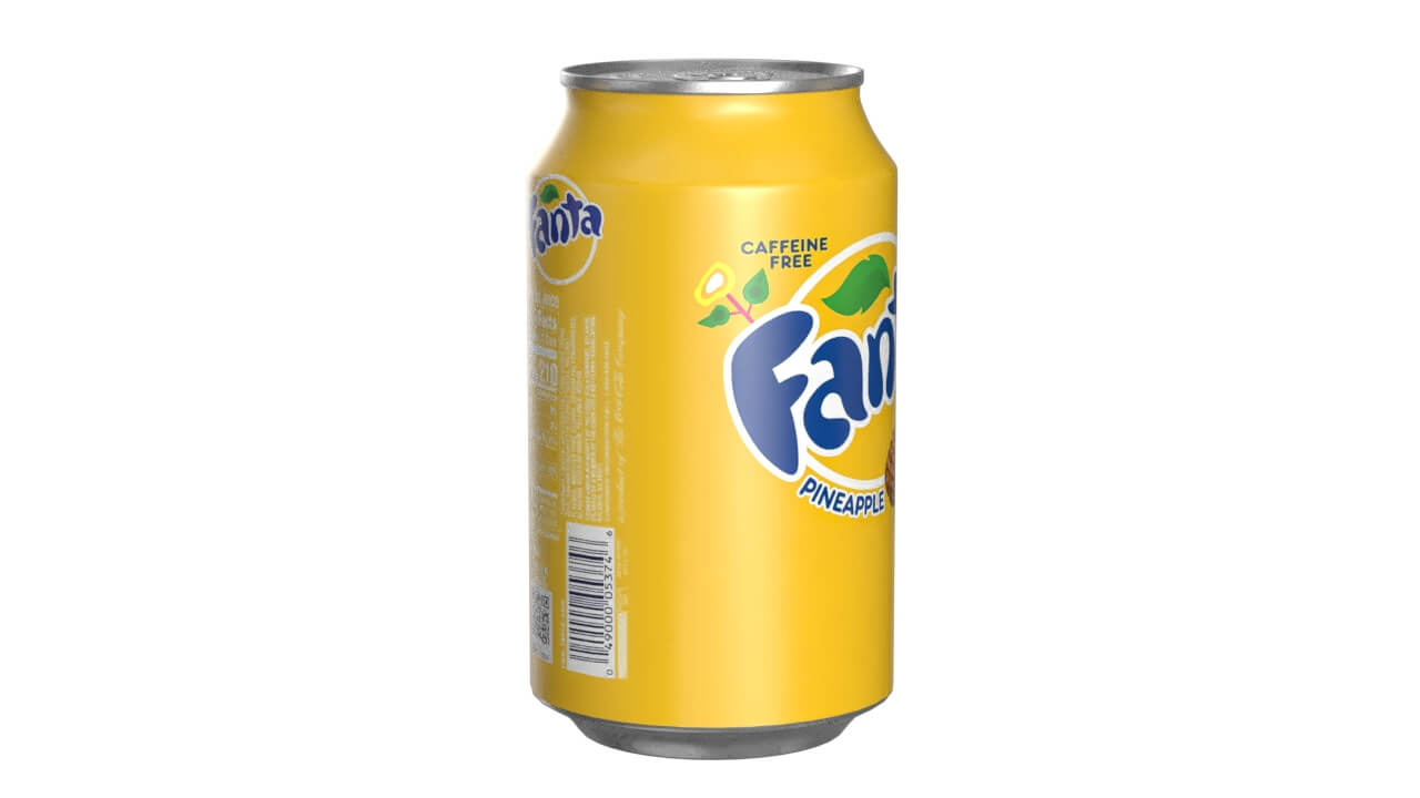 Fanta Pineapple Drink Can 330ml 10 - 3D Model by ERTAN ZORLU