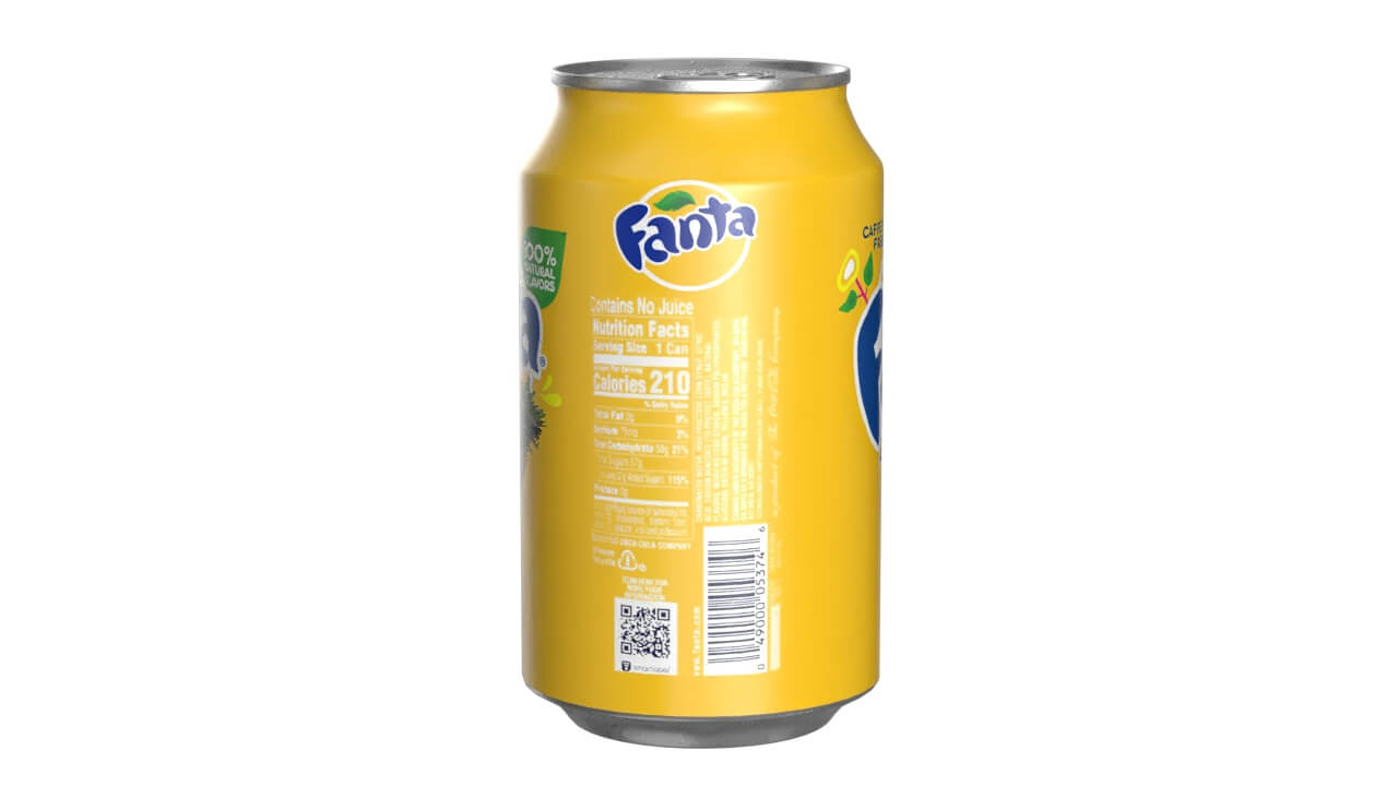 Fanta Pineapple Drink Can 330ml 10 - 3D Model by ERTAN ZORLU