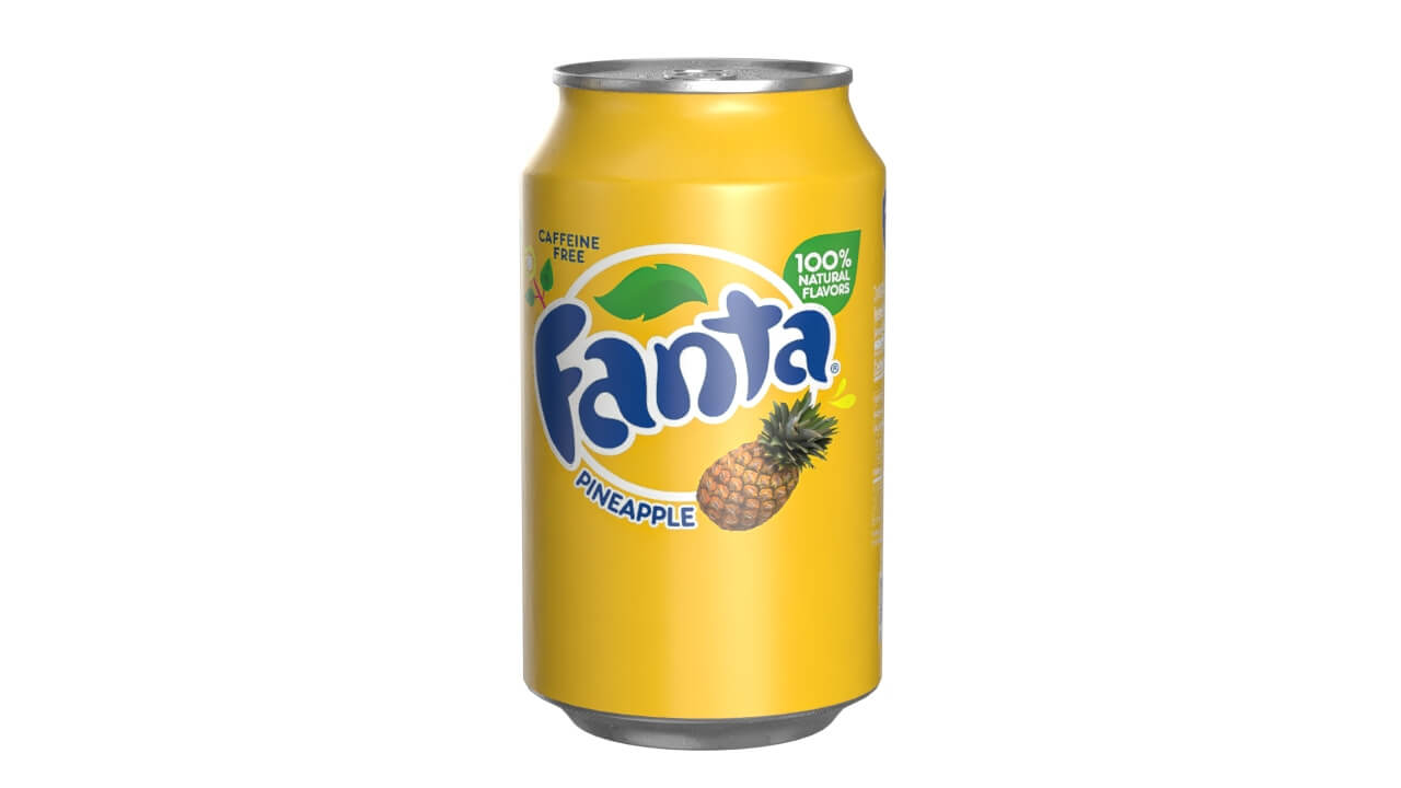 Fanta Pineapple Drink Can 330ml 10 - 3D Model by ERTAN ZORLU