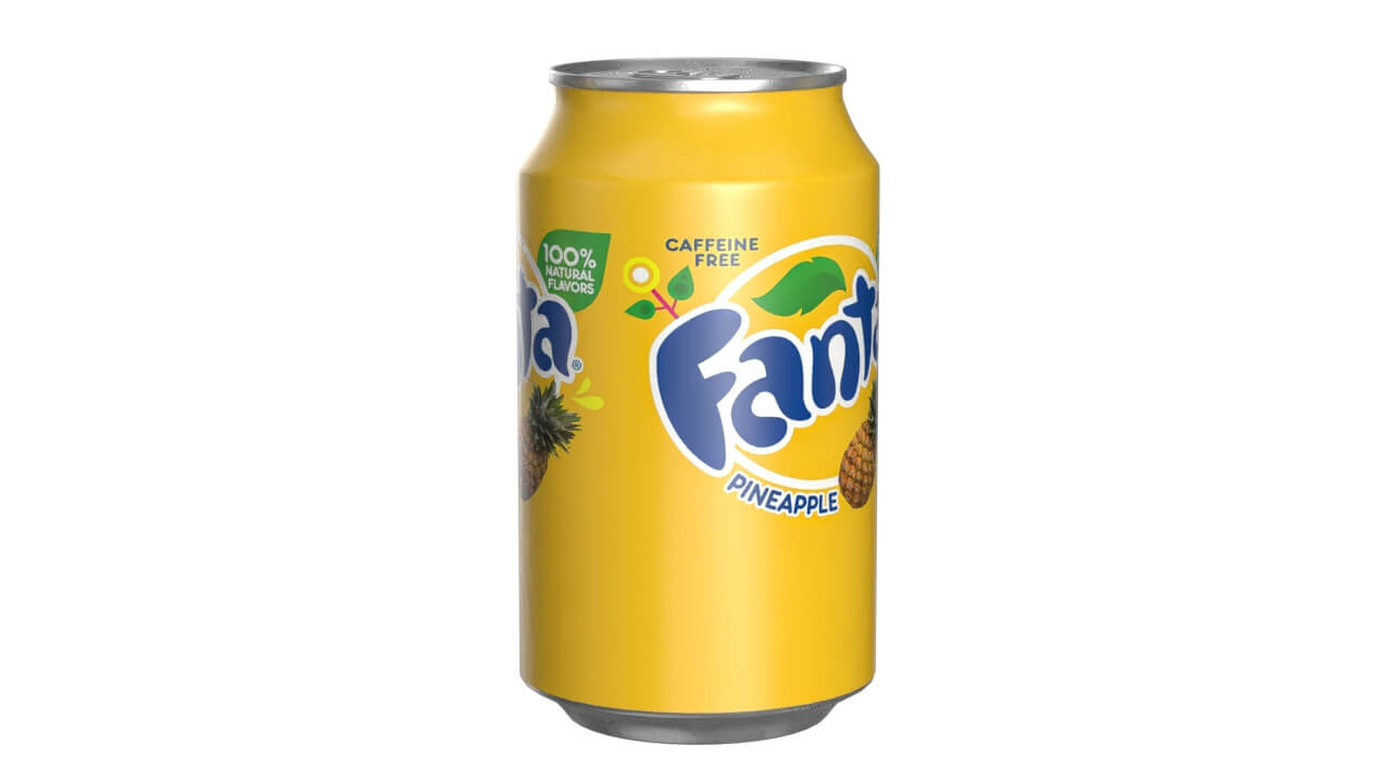 Fanta Pineapple Drink Can 330ml 10 - 3D Model by ERTAN ZORLU