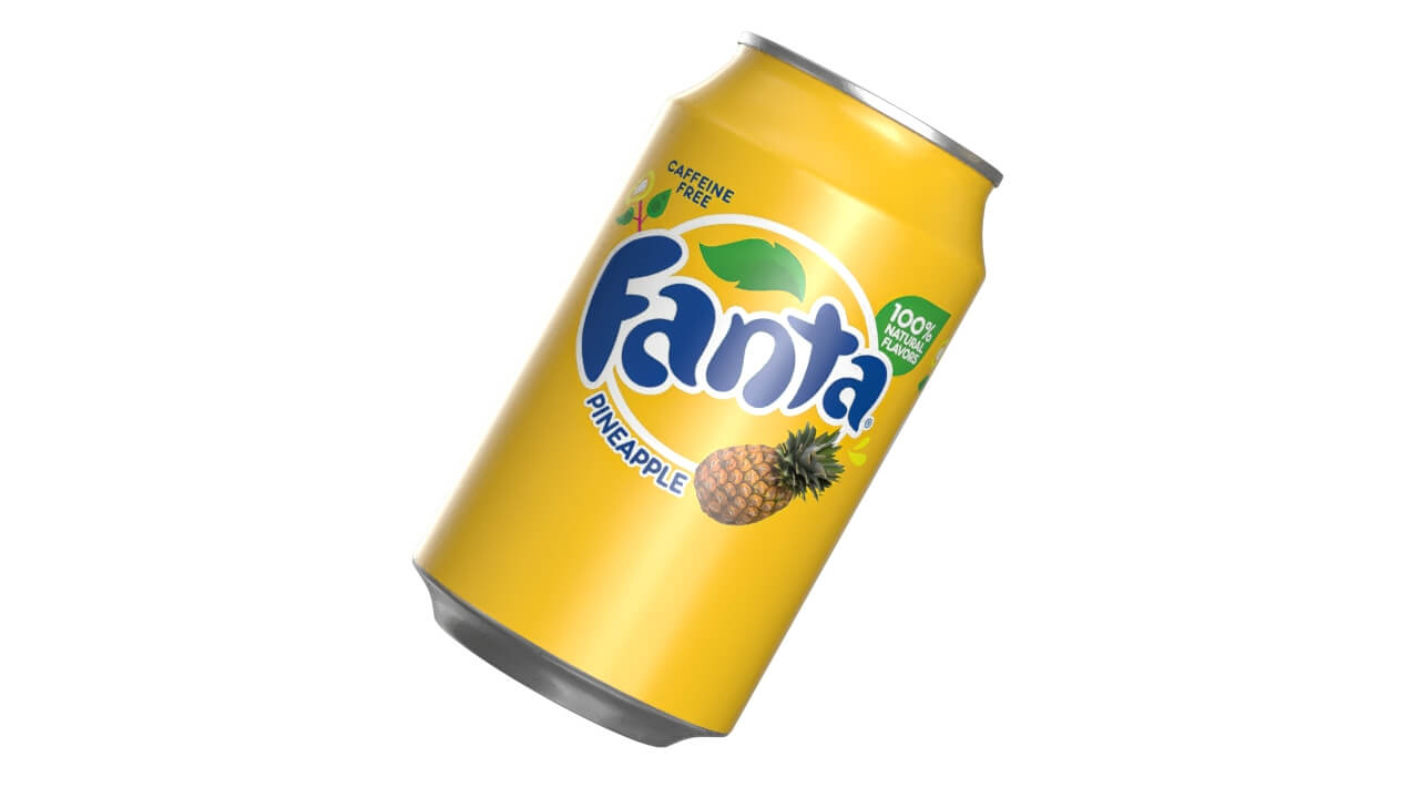 Fanta Pineapple Drink Can 330ml 10 - 3D Model by ERTAN ZORLU