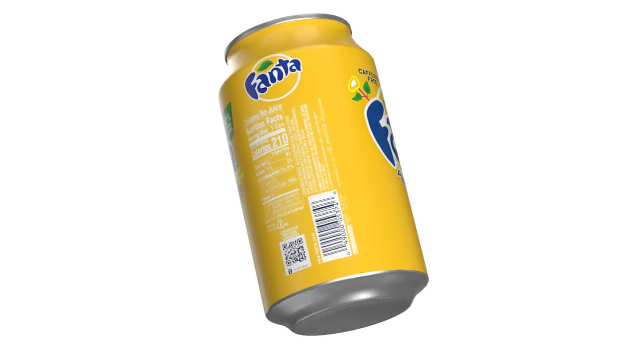 Fanta Pineapple Drink Can 330ml 10 - 3D Model by ERTAN ZORLU