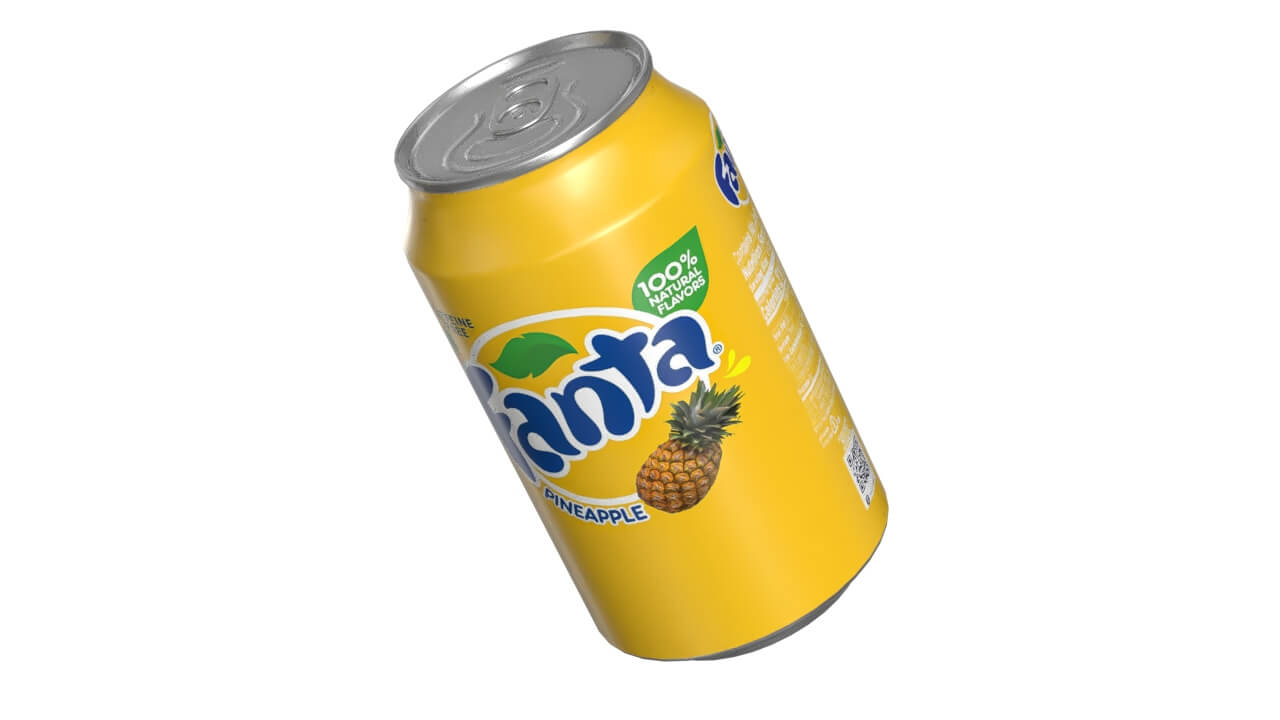 Fanta Pineapple Drink Can 330ml 10 - 3D Model by ERTAN ZORLU