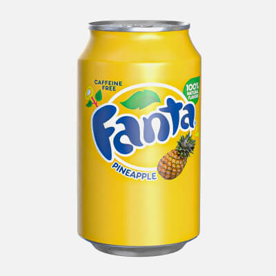 Fanta Pineapple Drink Can 330ml 10 - 3D Model by ERTAN ZORLU