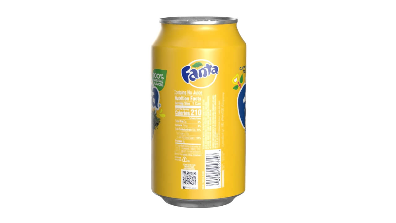 Fanta Pineapple Drink Can 355ml 11 - 3D Model by ERTAN ZORLU