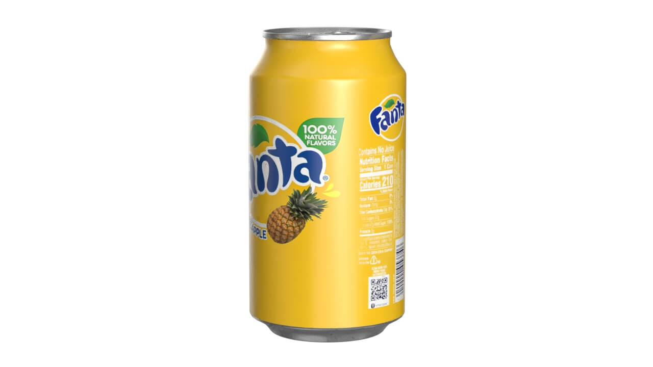 Fanta Pineapple Drink Can 355ml 11 - 3D Model by ERTAN ZORLU