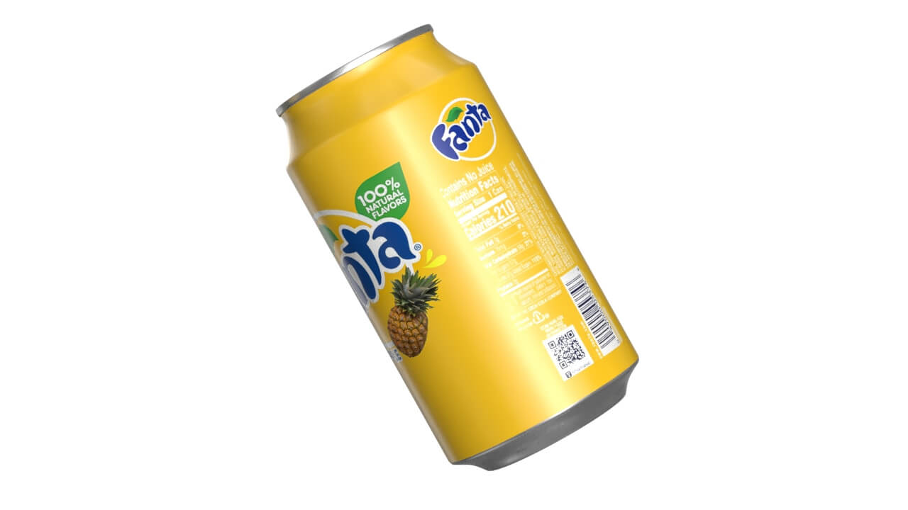 Fanta Pineapple Drink Can 355ml 11 - 3D Model by ERTAN ZORLU