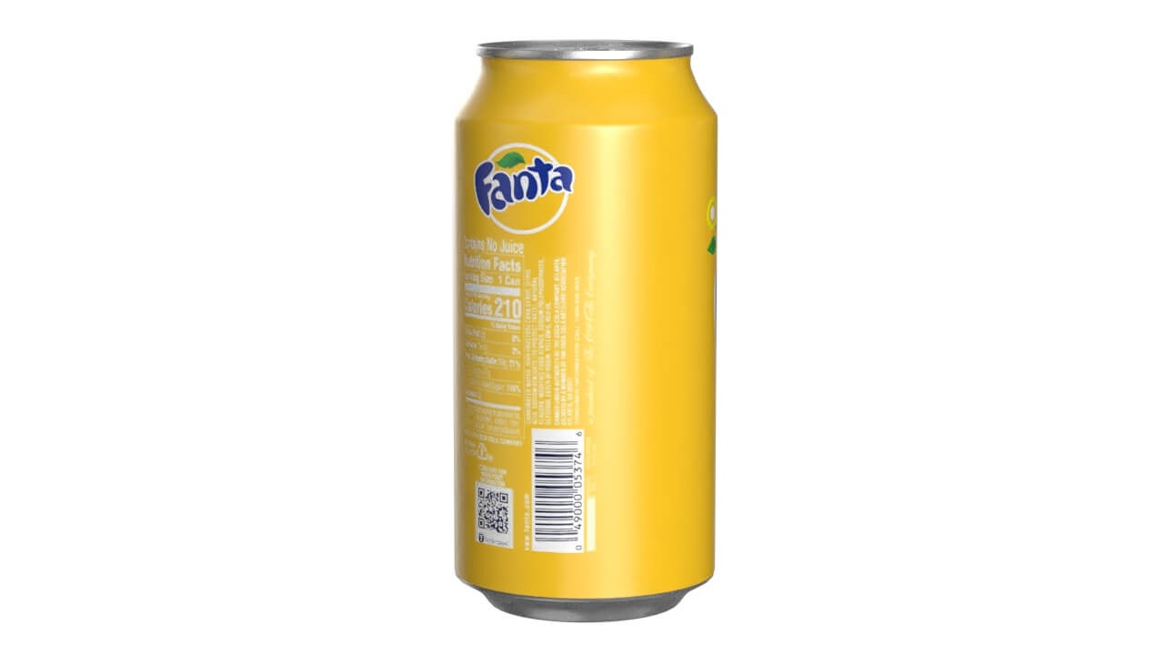 Fanta Pineapple Drink Can 375ml 12 - 3D Model by ERTAN ZORLU