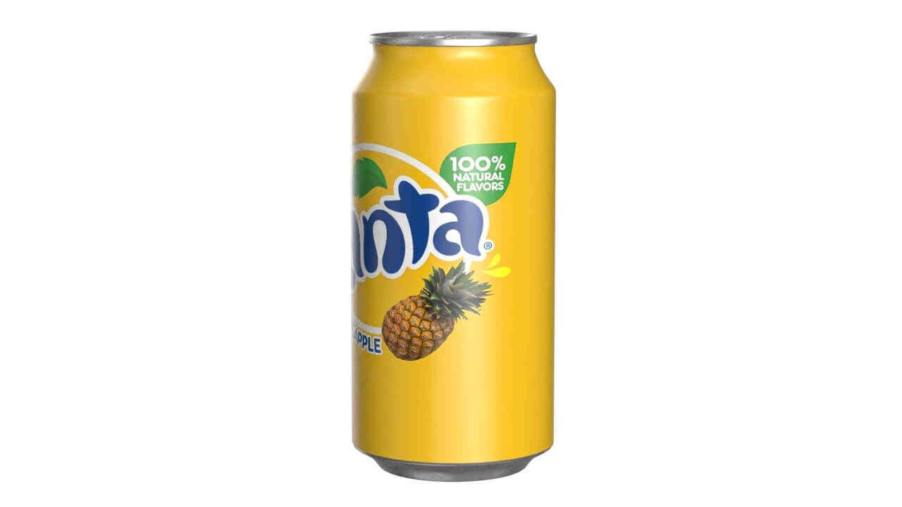 Fanta Pineapple Drink Can 375ml 12 - 3D Model by ERTAN ZORLU