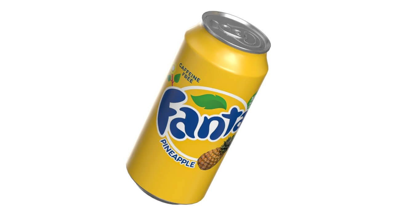 Fanta Pineapple Drink Can 375ml 12 - 3D Model by ERTAN ZORLU