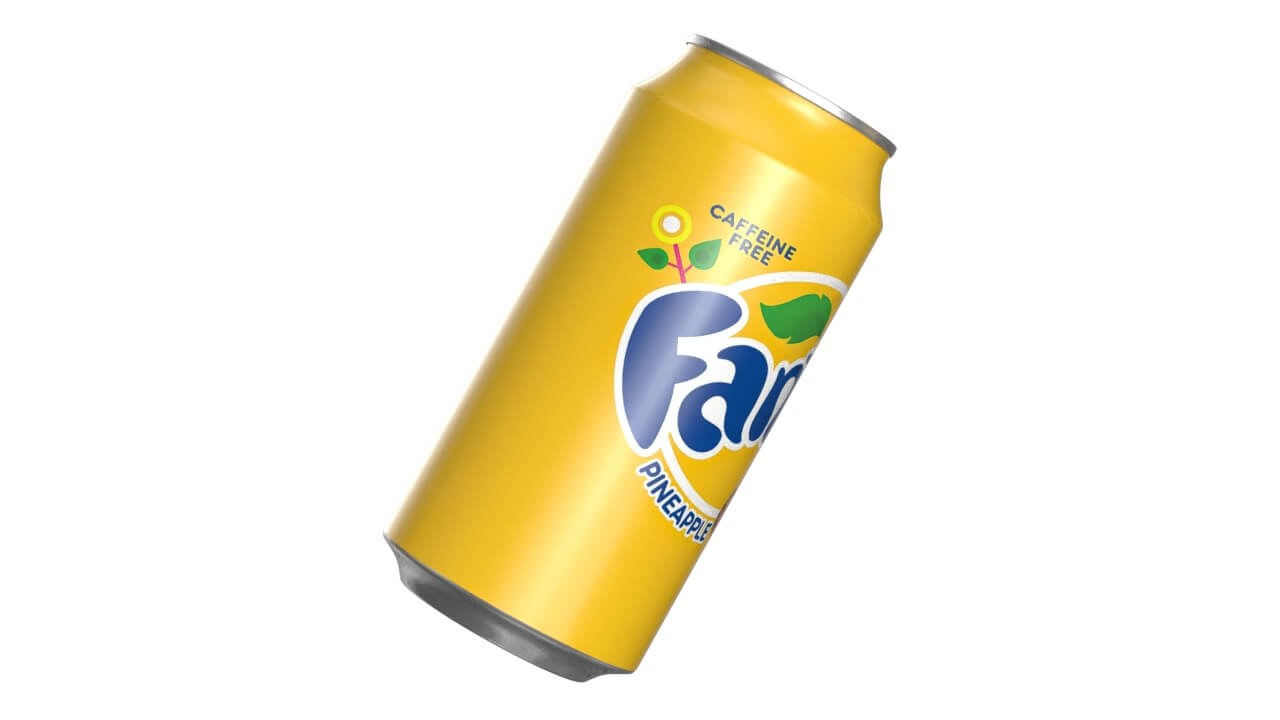Fanta Pineapple Drink Can 375ml 12 - 3D Model by ERTAN ZORLU