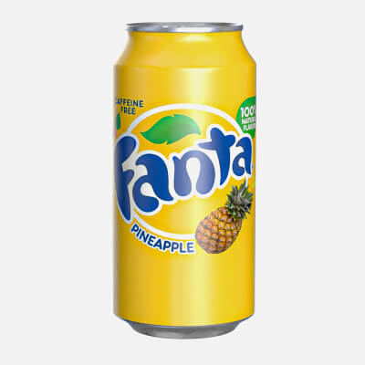 Fanta Pineapple Drink Can 375ml 12 - 3D Model by ERTAN ZORLU