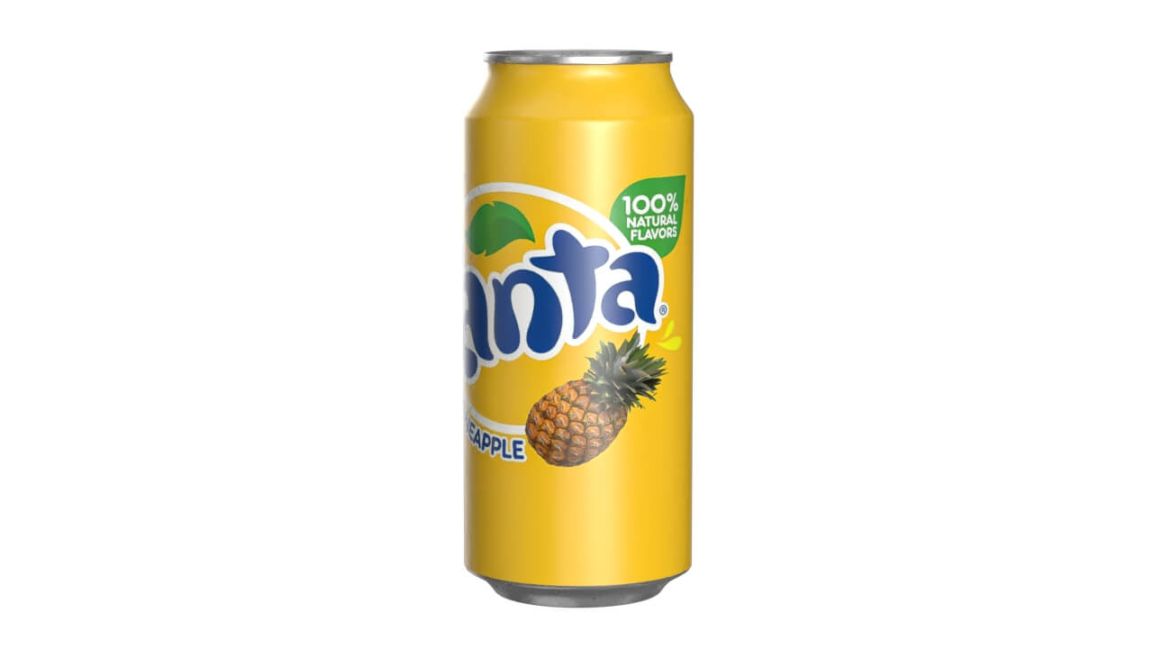Fanta Pineapple Drink Can 473ml 13 - 3D Model by ERTAN ZORLU