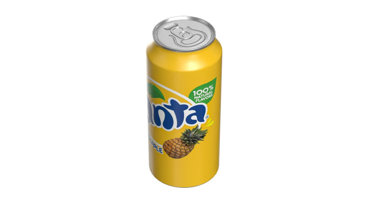 Fanta Pineapple Drink Can 473ml 13 - 3D Model by ERTAN ZORLU