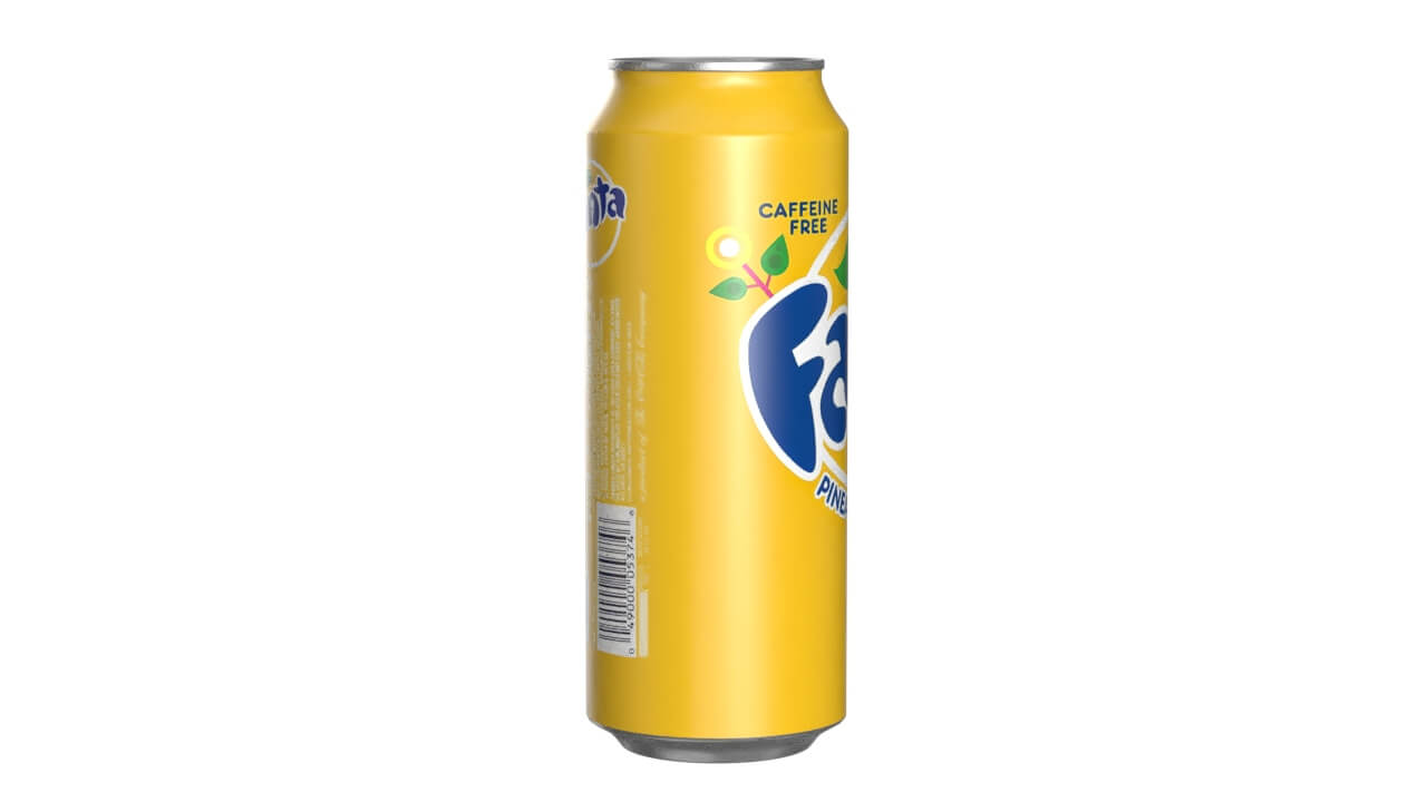 Fanta Pineapple Drink Can 500ml 14 - 3D Model by ERTAN ZORLU