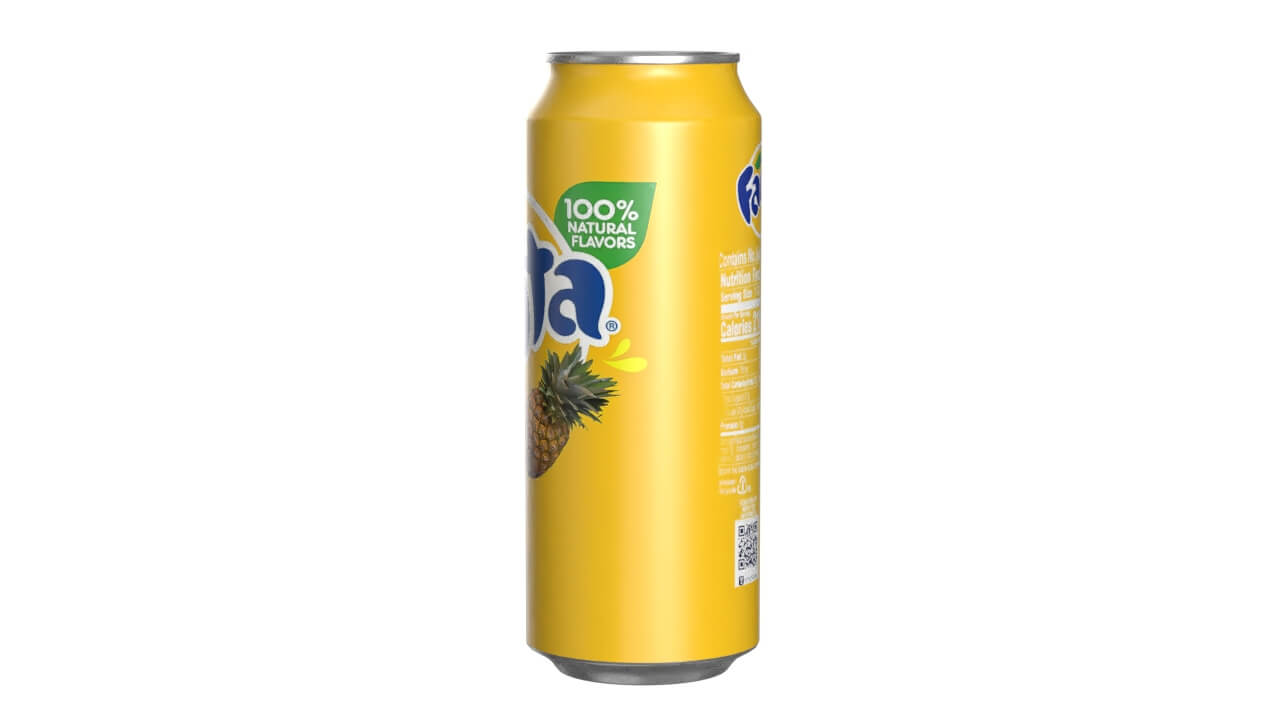 Fanta Pineapple Drink Can 500ml 14 - 3D Model by ERTAN ZORLU