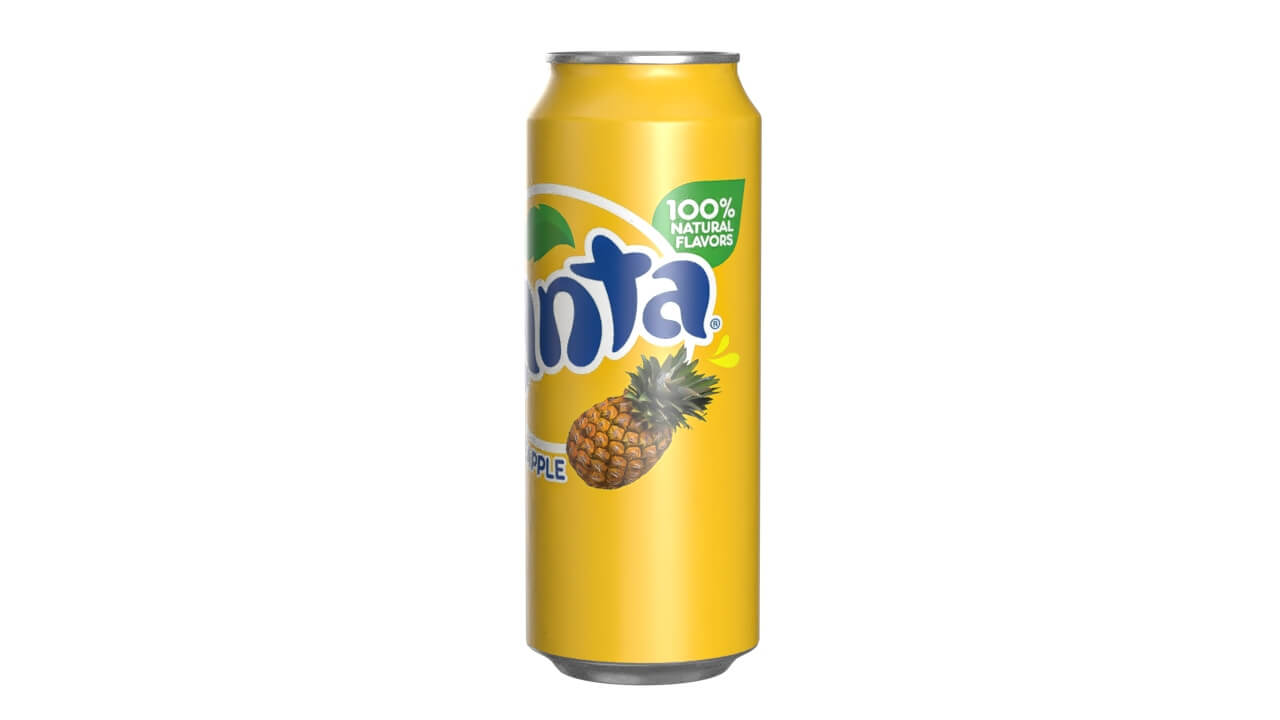 Fanta Pineapple Drink Can 500ml 14 - 3D Model by ERTAN ZORLU