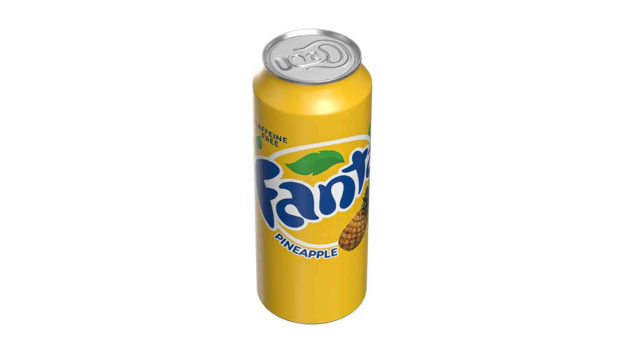 Fanta Pineapple Drink Can 500ml 14 - 3D Model by ERTAN ZORLU