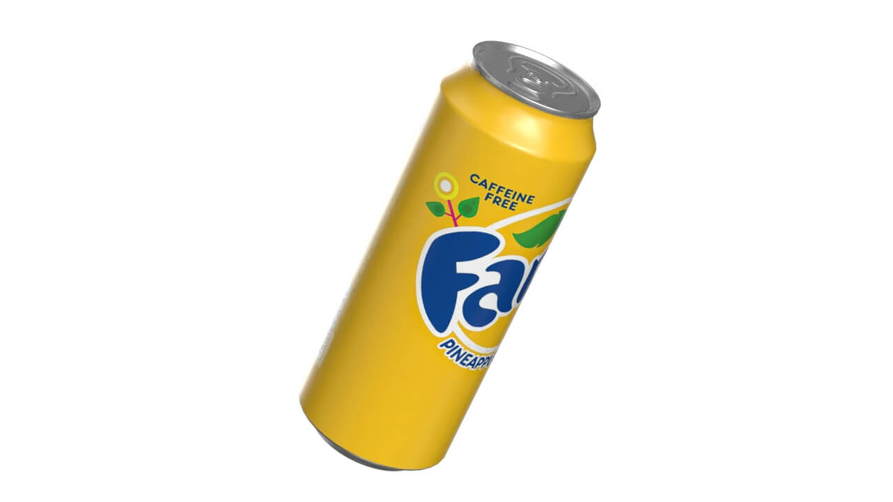 Fanta Pineapple Drink Can 500ml 14 - 3D Model by ERTAN ZORLU