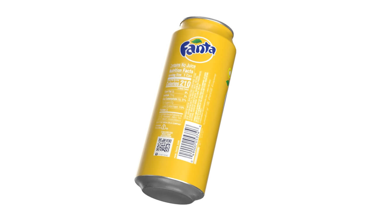 Fanta Pineapple Drink Can 500ml 14 - 3D Model by ERTAN ZORLU